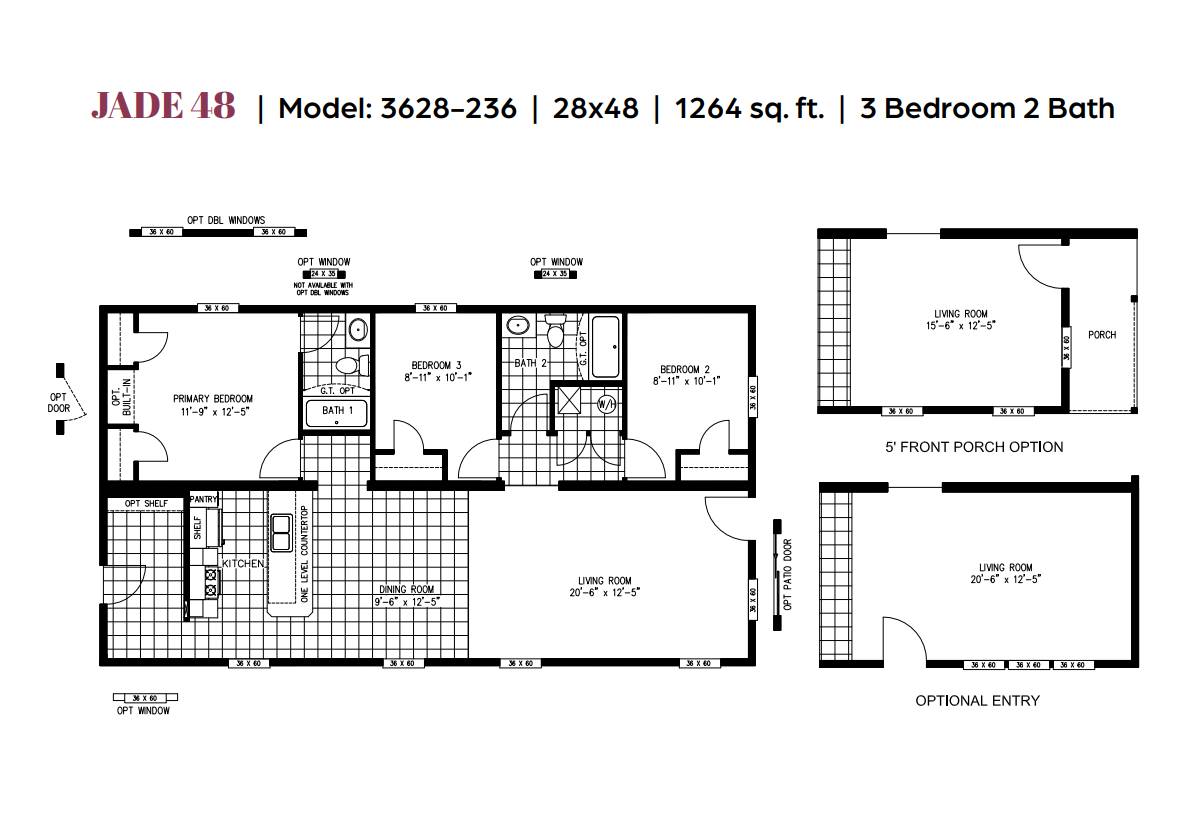 GEM Series Jade 48 3628-236 by Clayton Built Lewiston - ModularHomes.com